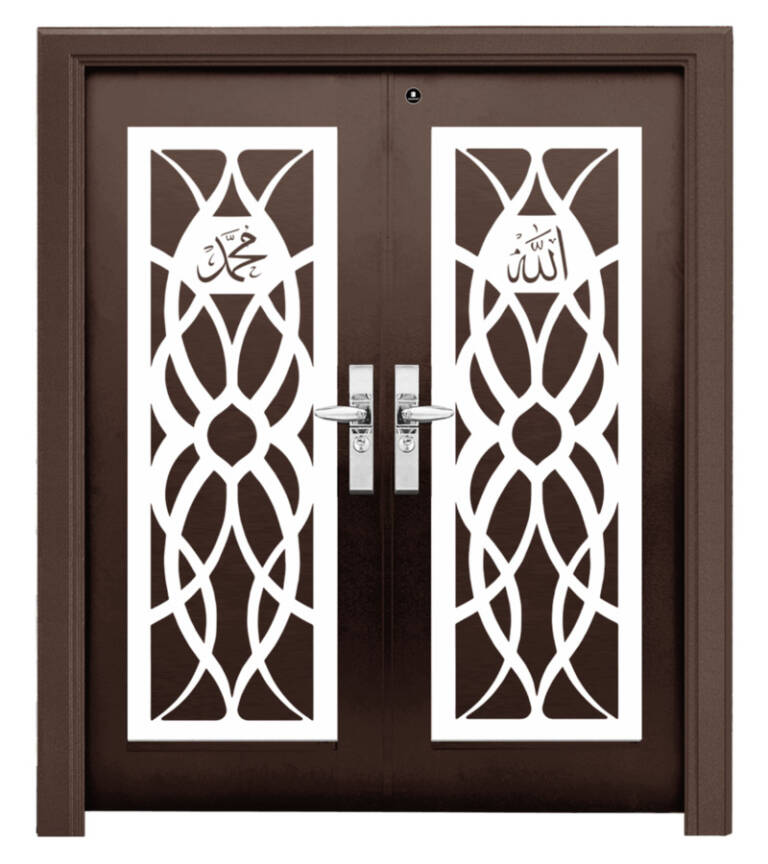 Custom Security Door Islamic Design | Golden Top
